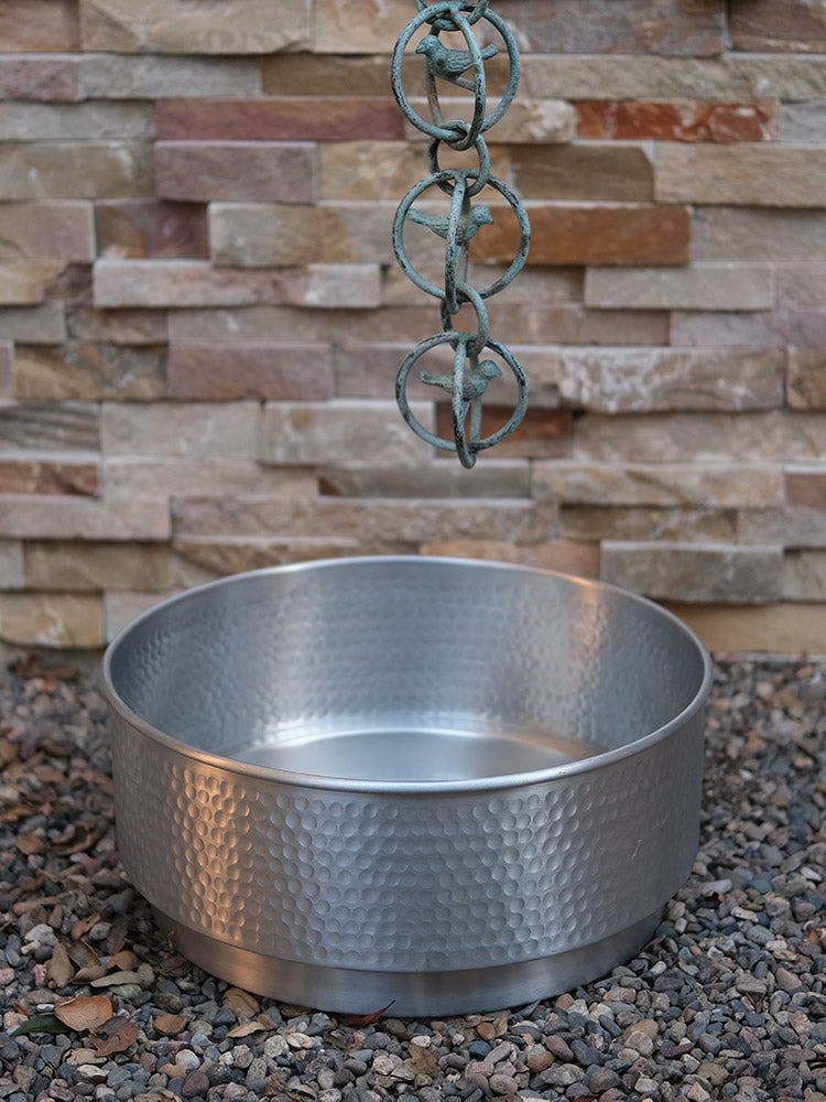 Pure Unfinished Aluminum Cylinder Basin 3175-AL – RainChains.com