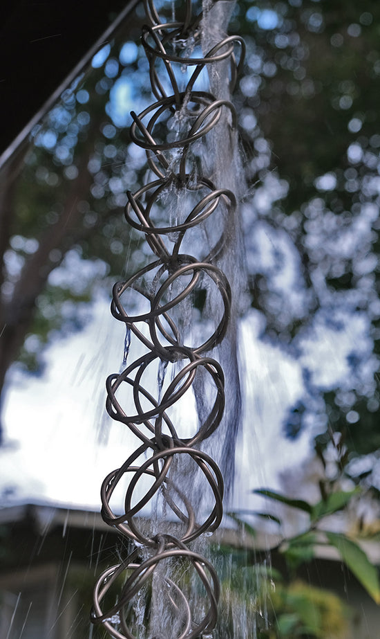 Geo Circles™ Stainless Steel Link Rain Chain – RainChains.com