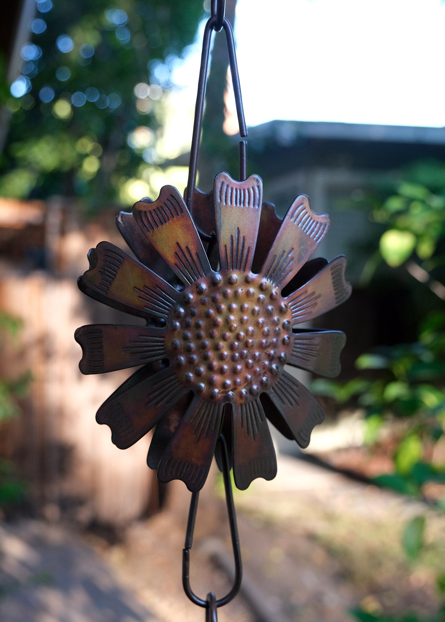 Daisy Flower Steel Rain Chain Nature Series – RainChains.com