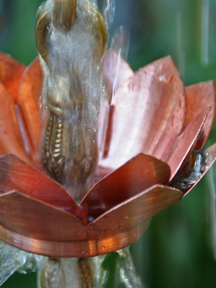 Double Lotus Brass & Copper Cups DL-701 – RainChains.com